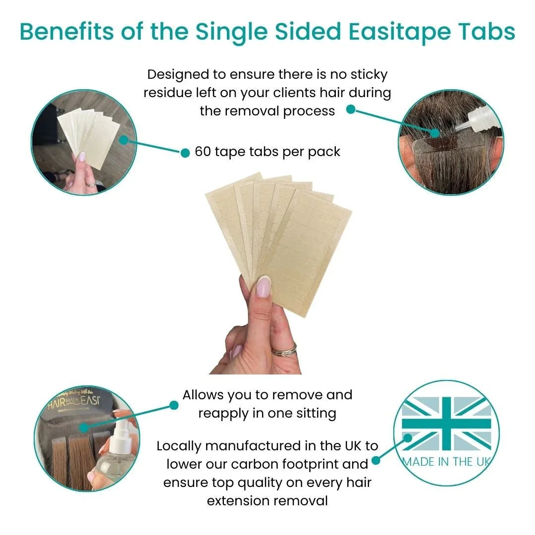 Single Sided Easitape Hair Extension Tape Tabs (60 per pack)